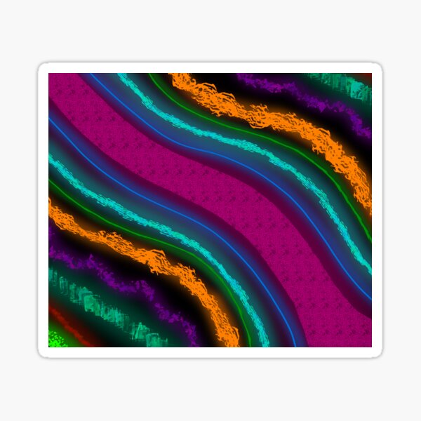 "Neon Night Glow" Sticker for Sale by NorthDragon8 | Redbubble