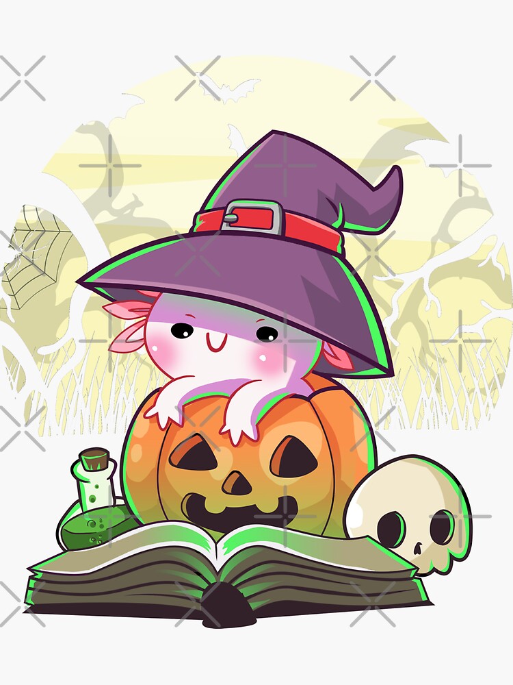 "Cute Axolotl Halloween Costume Pumpkin Axolotl Pastel Goth Gift ...