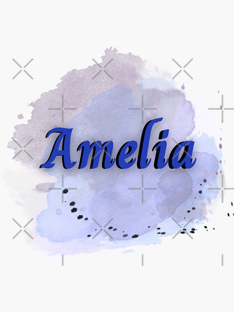 "Names of Women -Amelia - Blue -Nice Gift For A Female Friend" Sticker ...