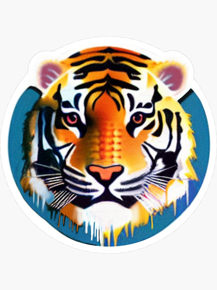 "Tiger Paint Drip" Sticker for Sale by Dreadultrax | Redbubble