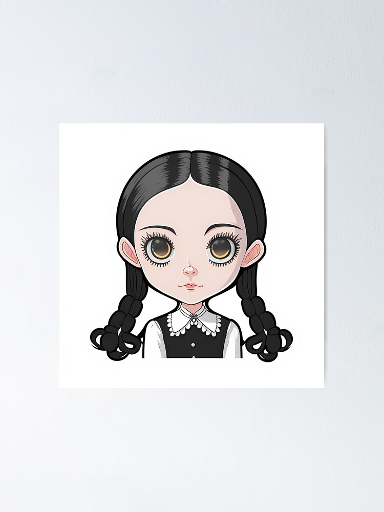"Wednesday Addams illustration" Poster for Sale by njiiz | Redbubble