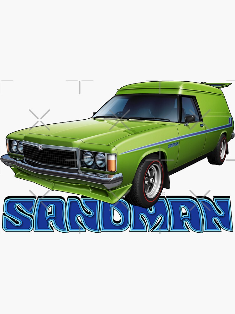 "Illustrated HZ Holden Sandman Panel Van, Panama Green" Sticker for ...