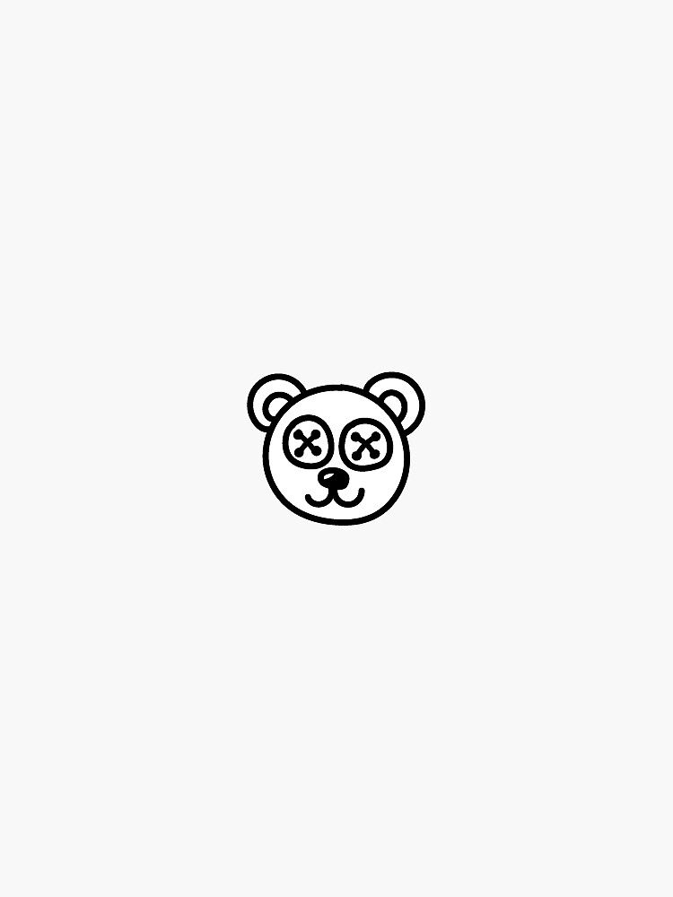 Teddy Bear With Button Eyes Doodle Absent Dreamer Sticker For Sale By Absentdreamerco Redbubble