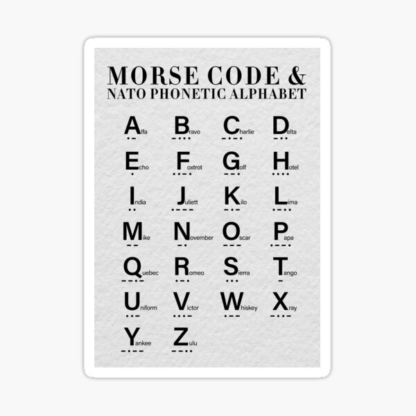 "Morse Code" Sticker for Sale by ScienceCorner | Redbubble