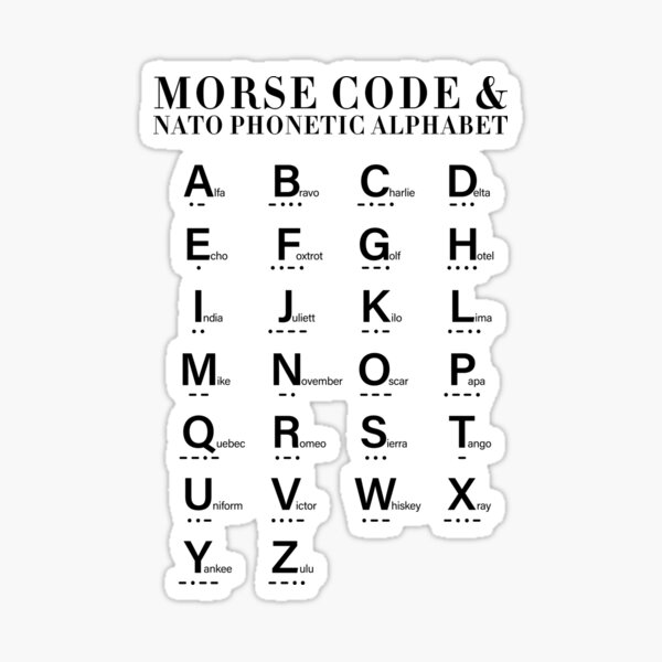 "Morse Code" Sticker for Sale by ScienceCorner | Redbubble