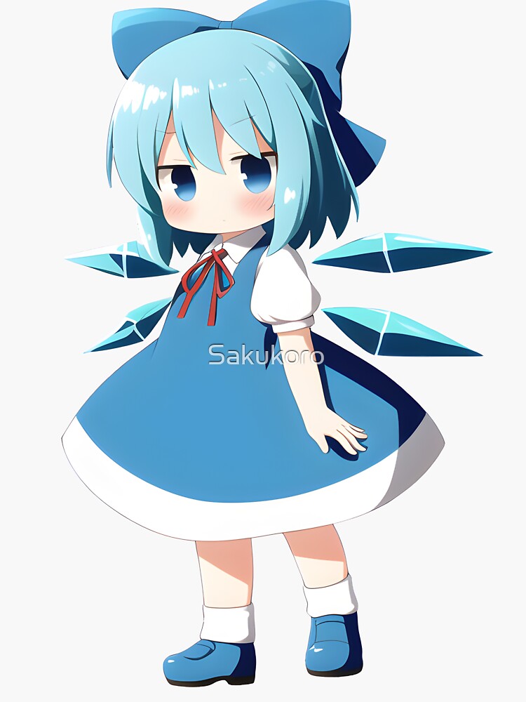 "Chibi Cirno" Sticker for Sale by Sakukoro | Redbubble