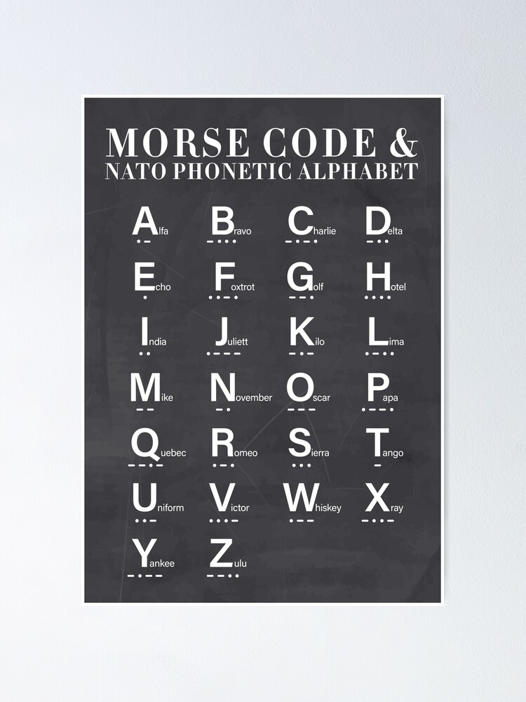"Morse Code" Poster for Sale by ScienceCorner | Redbubble