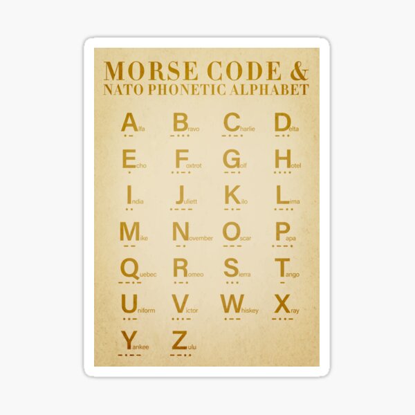 "Morse Code" Sticker for Sale by ScienceCorner | Redbubble
