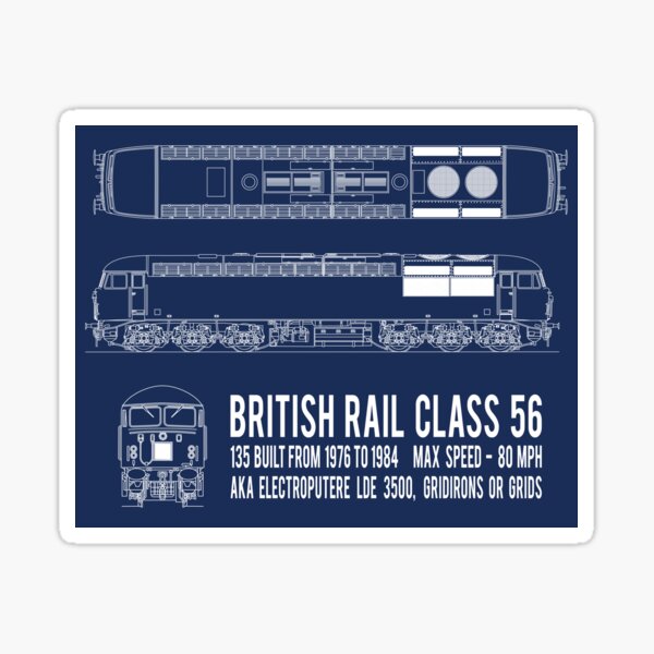 "British Rail Class 56 Train Gridiron Grids Locomotive Blueprint ...