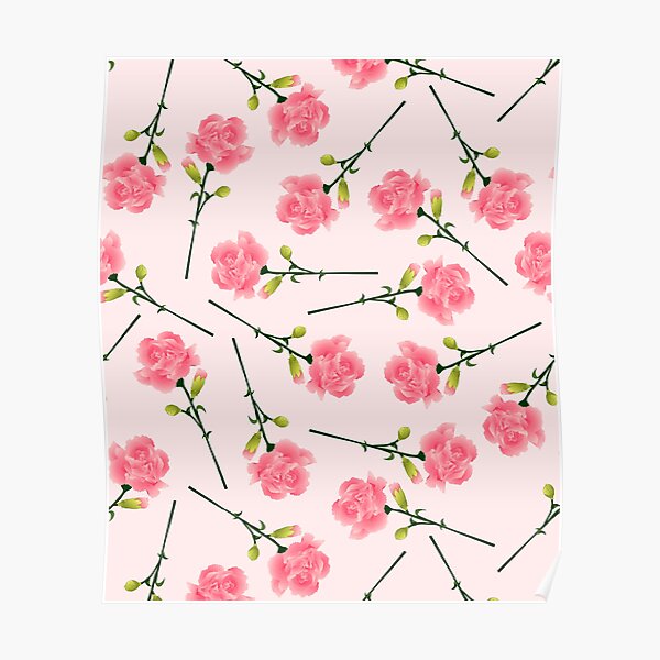 "Pink flowers background" Poster for Sale by CorneliusDesign | Redbubble