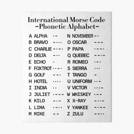 "Morse Code Alphabet" Art Board Print for Sale by ScienceCorner | Redbubble