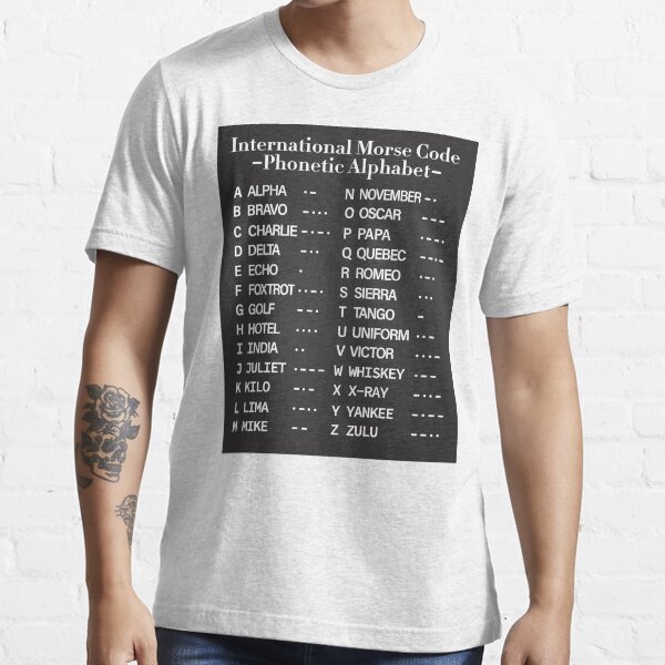 "Morse Code Alphabet" T-shirt for Sale by ScienceCorner | Redbubble ...