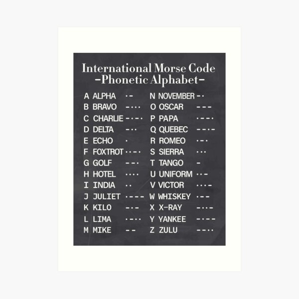 "Morse Code Alphabet" Art Print for Sale by ScienceCorner | Redbubble