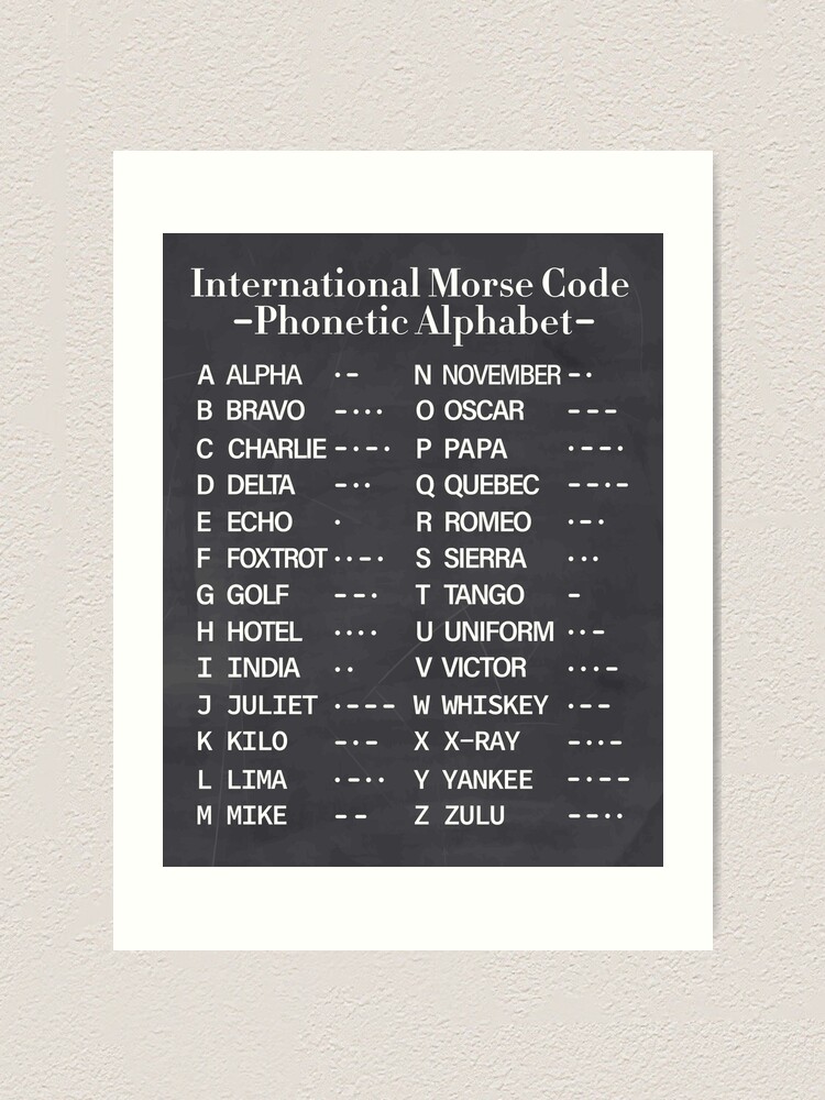 "Morse Code Alphabet" Art Print for Sale by ScienceCorner | Redbubble