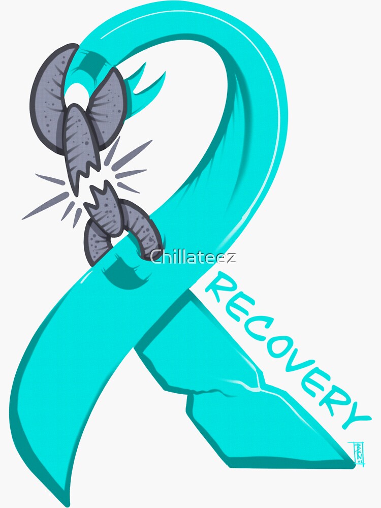 "Recovery ribbon" Sticker for Sale by Chillateez | Redbubble
