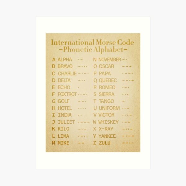 "Morse Code Alphabet" Art Print for Sale by ScienceCorner | Redbubble