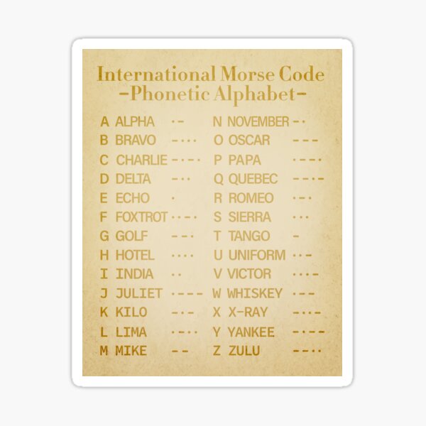"Morse Code Alphabet" Sticker for Sale by ScienceCorner | Redbubble