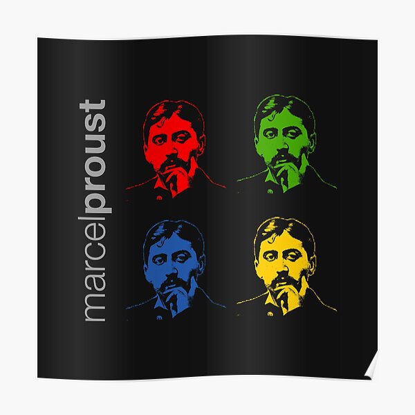 "Quadrichrome Marcel Proust portrait poster " Poster for Sale by ...
