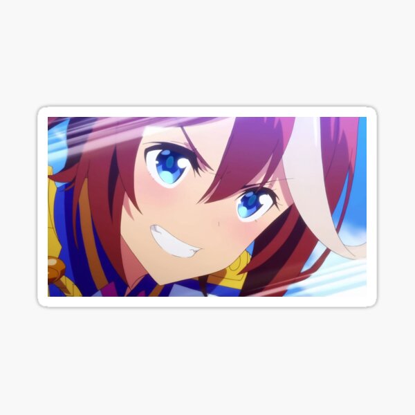 "Pretty derby anime face " Sticker for Sale by Mimemeness | Redbubble