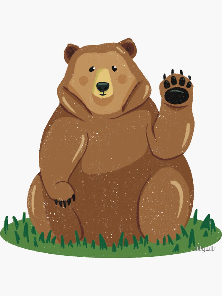 "Chunky Bear" Sticker for Sale by lillywllr | Redbubble