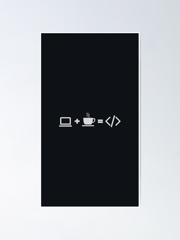 "Coffee code" Poster for Sale by ScienceCorner | Redbubble