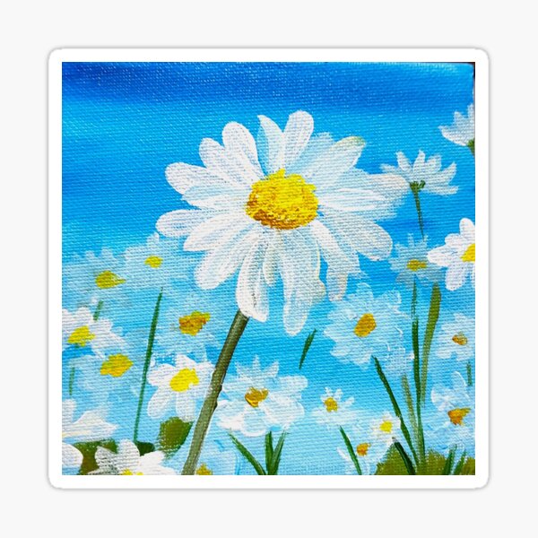 "Daisies" Sticker for Sale by JBelaievArt | Redbubble