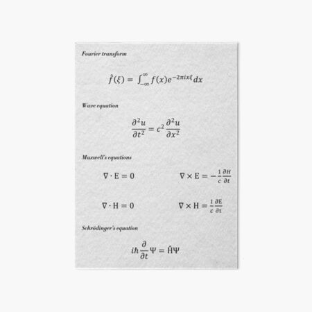 "Seven Equations That Rule Your World" Art Board Print for Sale by ...