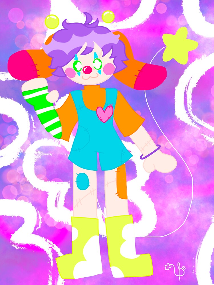 "Full Kidcore Clown" Sticker for Sale by CactiCatthy | Redbubble