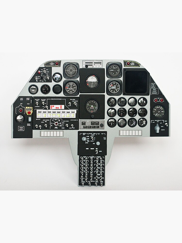 "A-10 Thunderbolt Cockpit Instrument Panel" Sticker for Sale by thc2791 ...