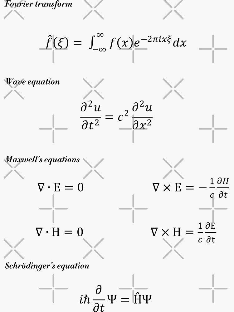 "Seven Equations That Rule Your World" Sticker for Sale by ...