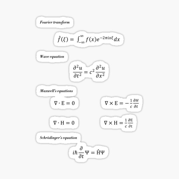 "Seven Equations That Rule Your World" Sticker for Sale by ...