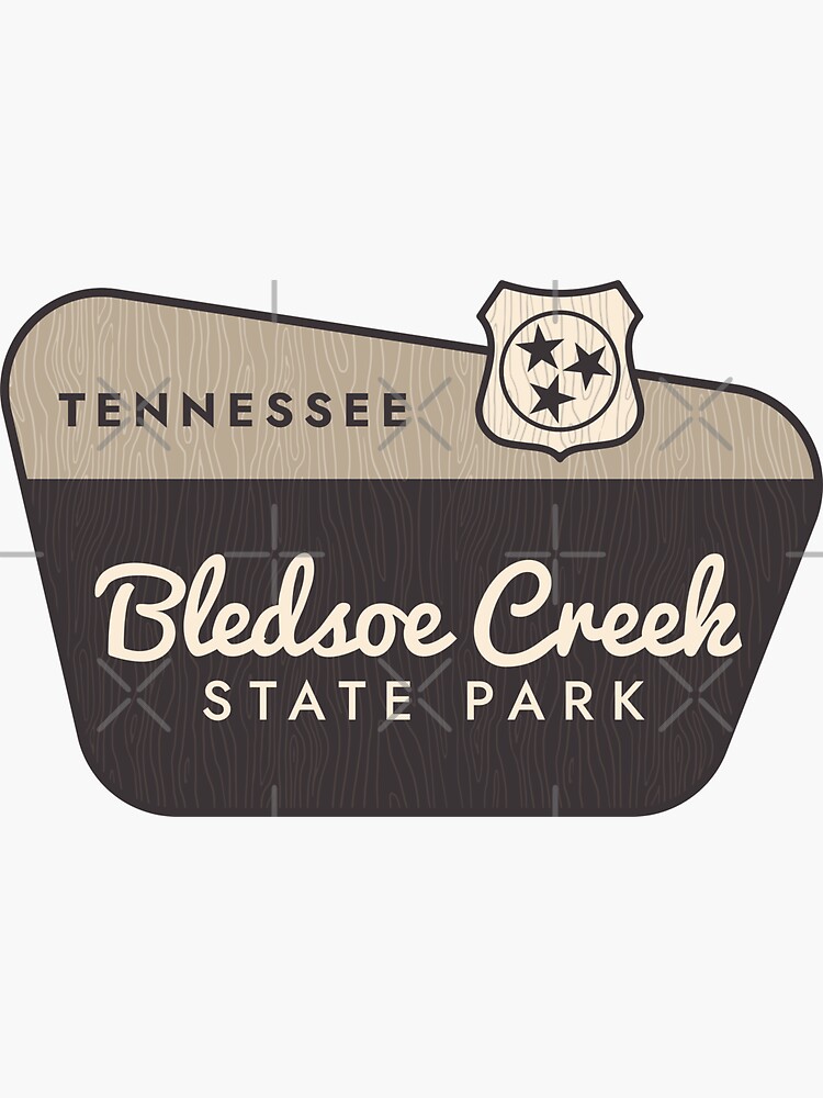 "Bledsoe Creek State Park Tennessee Vintage Welcome Sign" Sticker for ...