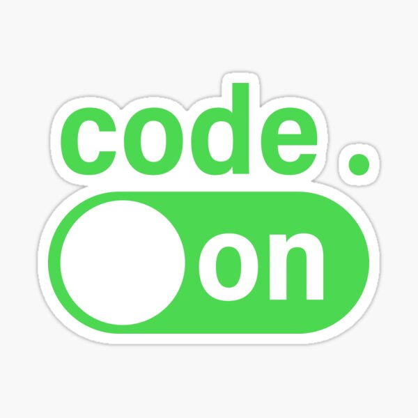"Code On" Sticker for Sale by ScienceCorner | Redbubble