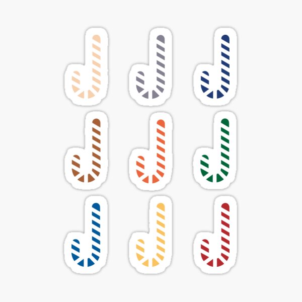 "Candy Cane Stickers Christmas Set" Sticker for Sale by frickedesign ...