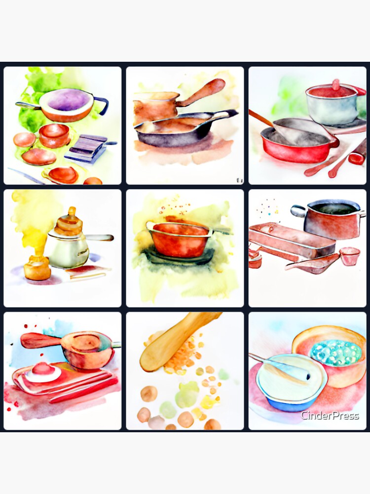 "Cook Something Bold and Pungent art" Sticker for Sale by CinderPress ...