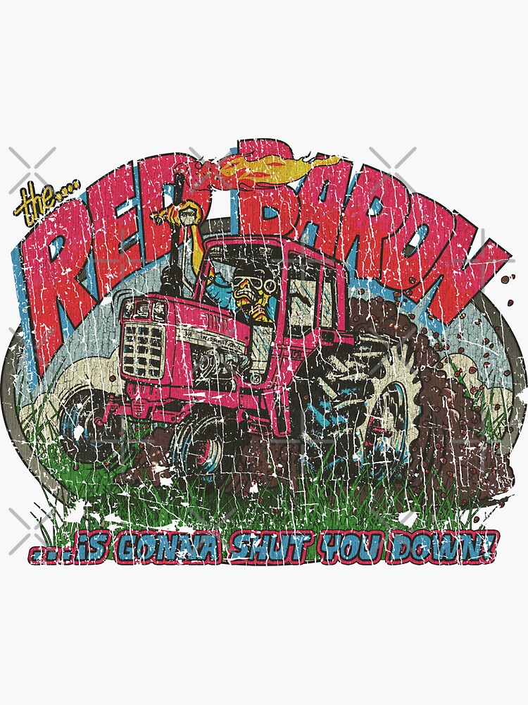 "The Red Baron Monster Tractor 1981" Sticker for Sale by ...