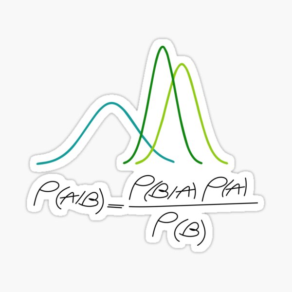 "Bayesian " Sticker for Sale by Zeeprint | Redbubble