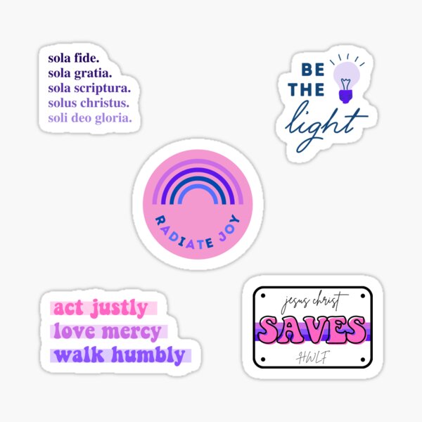 "Jesus sticker pack!!! in pinks and purples" Sticker for Sale by ...