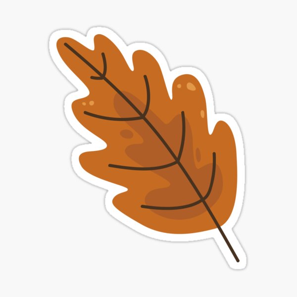 "Cute adorable oak leaf fall autumn lover tree leaves" Sticker for Sale ...