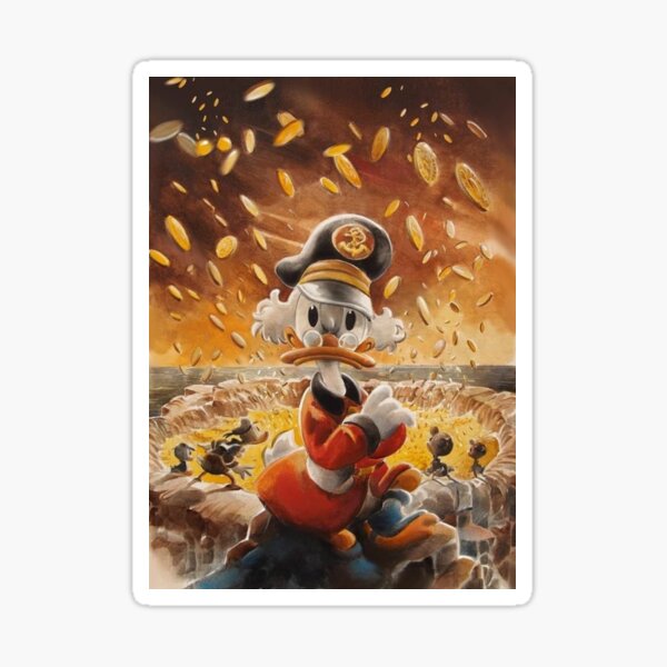 "Scrooge McDuck" Sticker for Sale by GEK-NERD | Redbubble