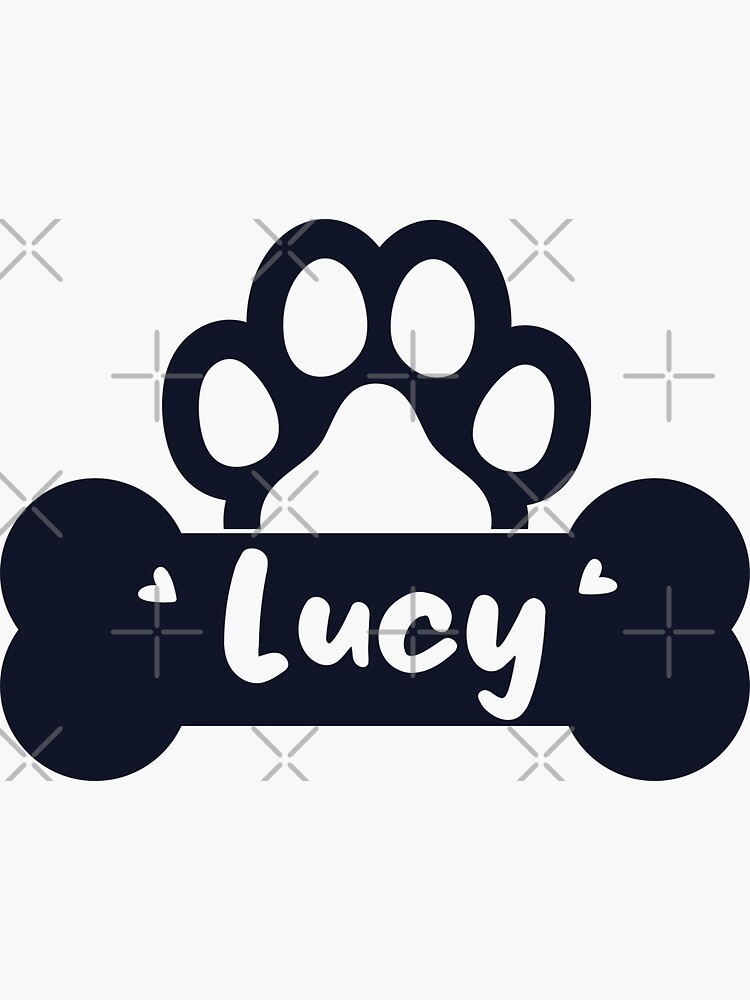 "Lucy dog name " Sticker for Sale by Tifazak | Redbubble