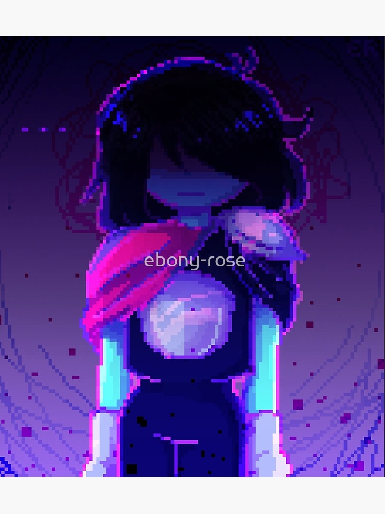 "Deltarune Kris - Pixel art" Art Print for Sale by ebony-rose | Redbubble