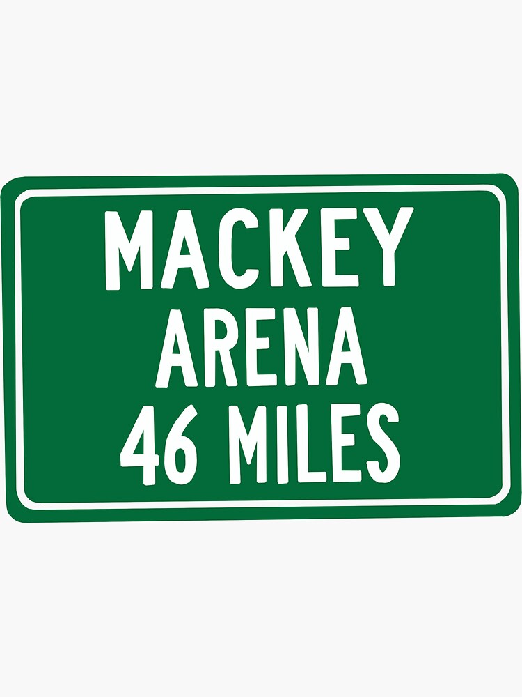 "Mackey Arena Road Sign" Sticker for Sale by livikrull6 | Redbubble