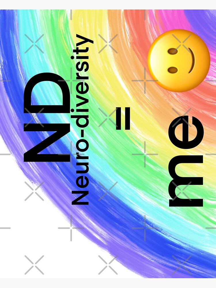 "ND = me, neuro-diversity " Sticker for Sale by WestcottDesign | Redbubble