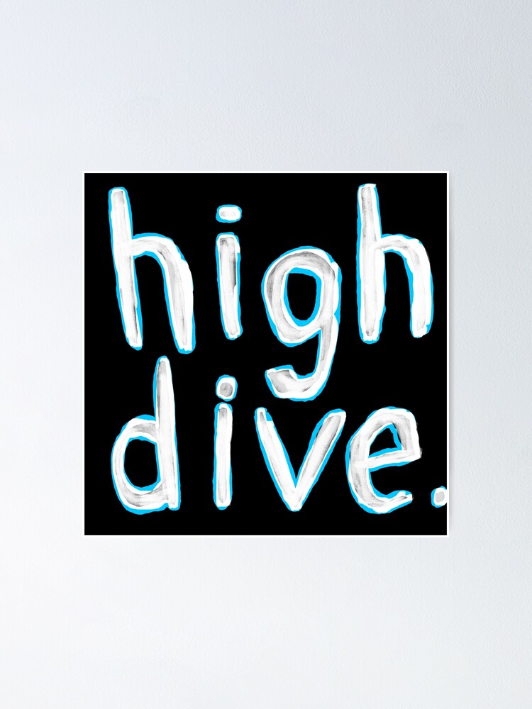 "high diver, platform, springboard diving, high dive" Poster for Sale ...
