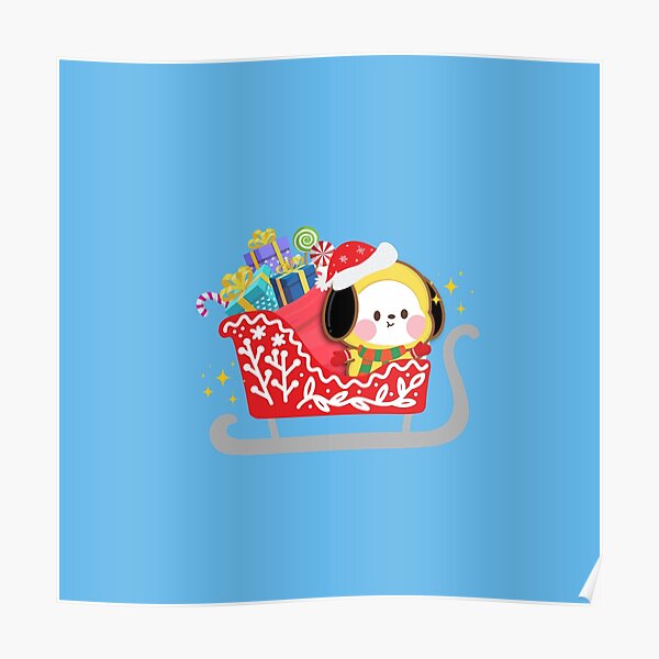 Póster «BTS Christmas - Lindo personaje de dibujos animados BTS Jimin ...