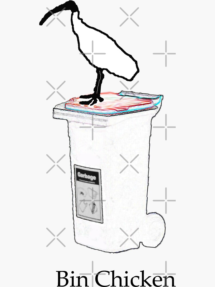 "Bin Chicken " Sticker for Sale by dodgerock | Redbubble