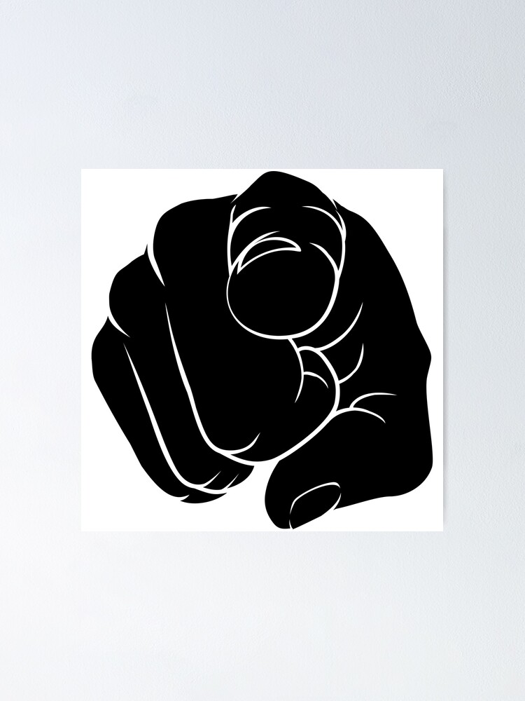 "Pointing finger " Poster for Sale by GiftsIvy | Redbubble