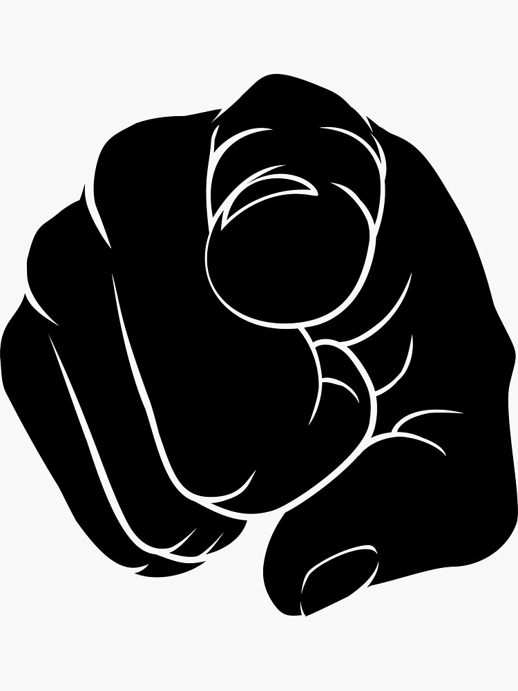 "Pointing finger " Sticker for Sale by GiftsIvy | Redbubble