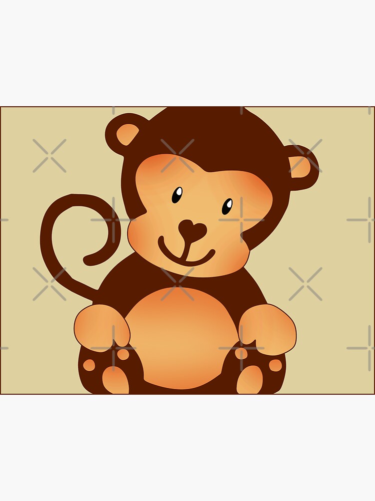 "Baby Monkey " Sticker for Sale by Italianoartes | Redbubble